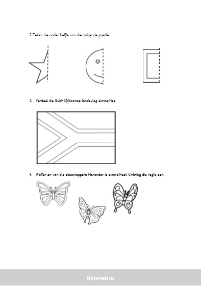 Simmetrie werkkaarte - Juffrou 911