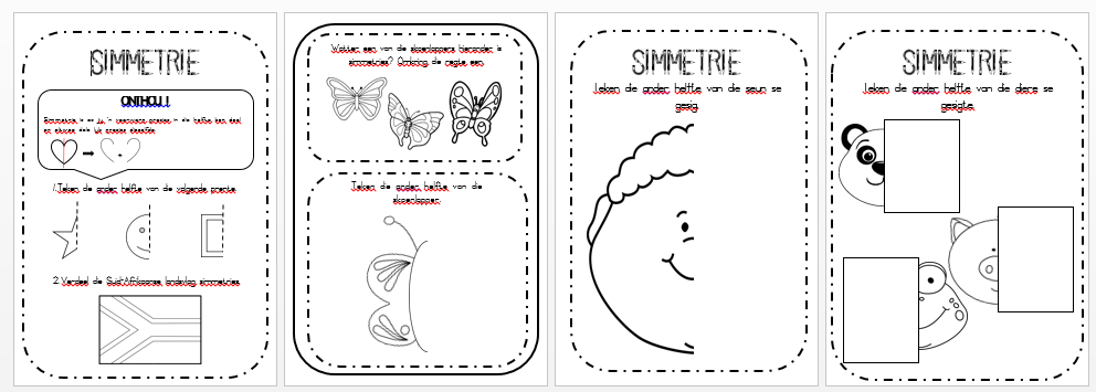 Simmetrie werkkaarte - Juffrou 911