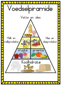 Voedselsoorte + Gesonde bord kos + Voeselpiramide - Juffrou 911