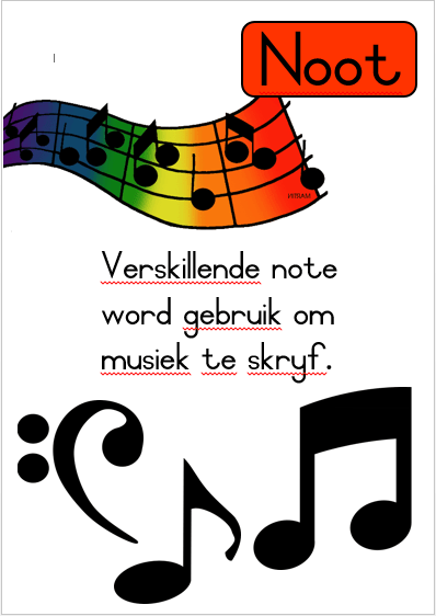 Tipes musiek en verskillende note - Juffrou 911