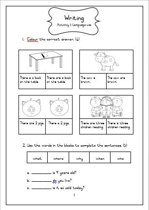 GRADE 3 First additional language assessment TERM 1 2019 - Juffrou 911