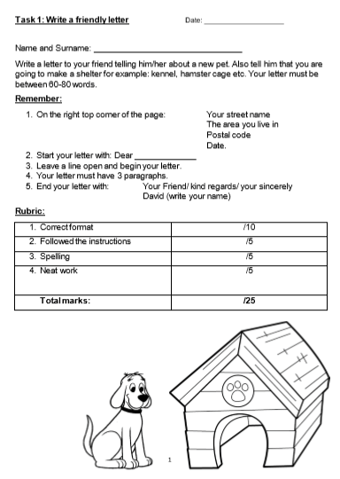 Grade 4 English FAL Write A Letter TERM 1 Marie Steyn Juffrou 911 Grade 4 English FAL Write A Letter TERM 1 Marie Steyn Juffrou 911