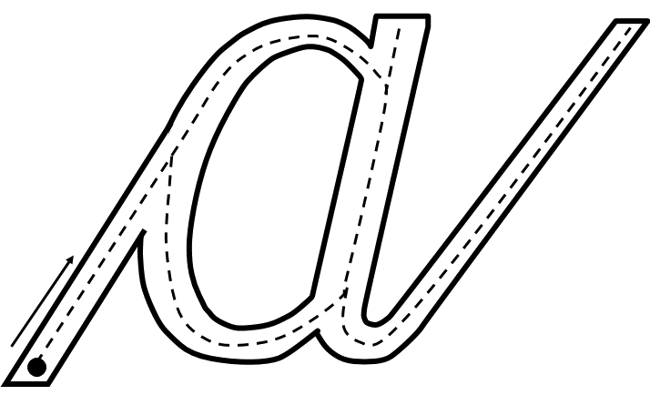 Cursive writing clipart - Lowercase - Juffrou 911