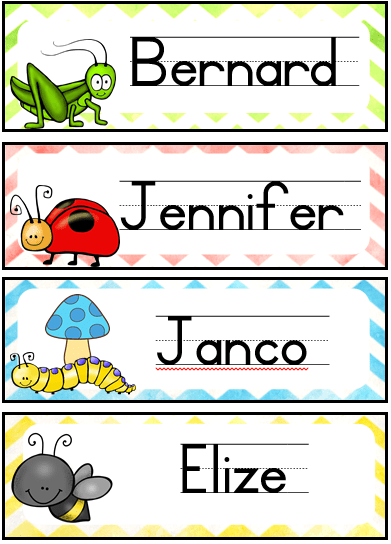 Insect name cards / Insekte naamkaartjies (Editable) - Juffrou 911