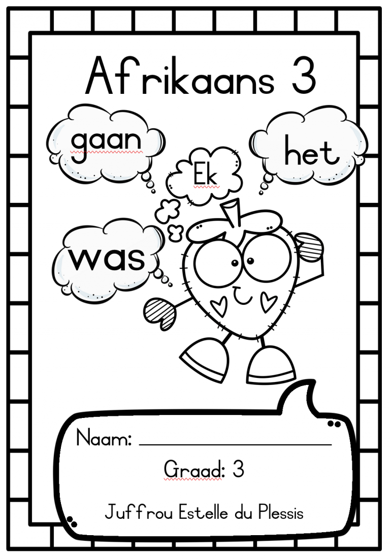 Verskillende voorblaaie - Editable - Juffrou 911