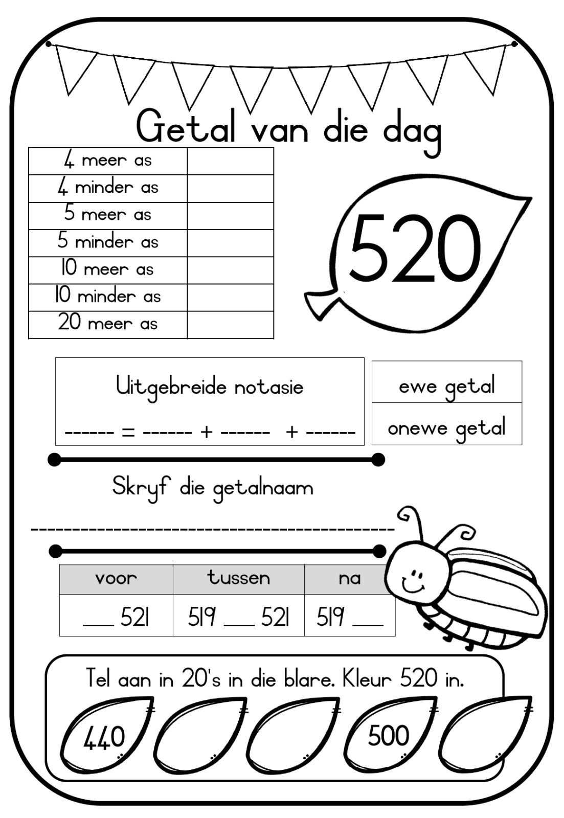 Getal van die dag 500-520 - Juffrou 911