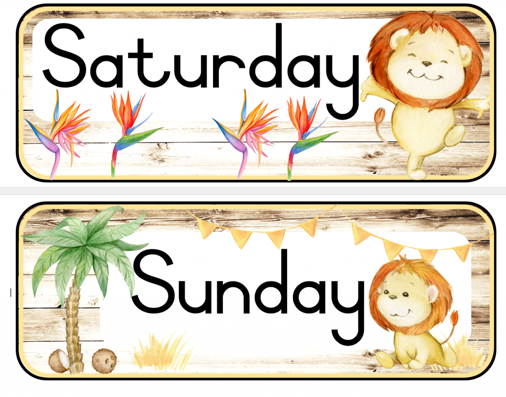 Lion classroom theme PACKAGE - Juffrou 911